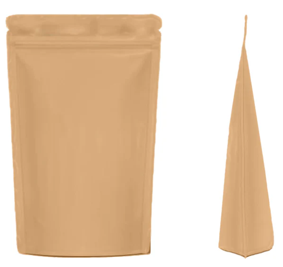 Stand Up Pouch With Zipper 250gm 160x230mm BROWN PAPER - Pack Fresh ...