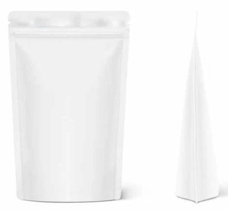 Stand Up Pouch With Zipper 250gm 160x230mm WHITE MATT - Pack Fresh ...